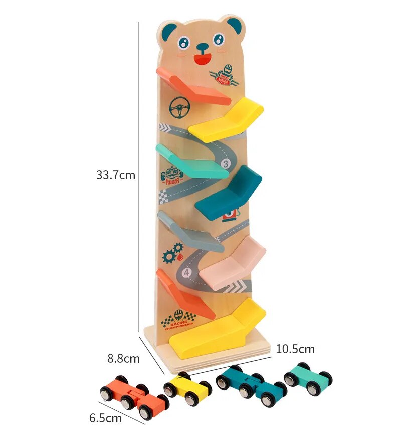 wooden car racing track set 3 years-Wooden Car Racing Track Set (3 ...