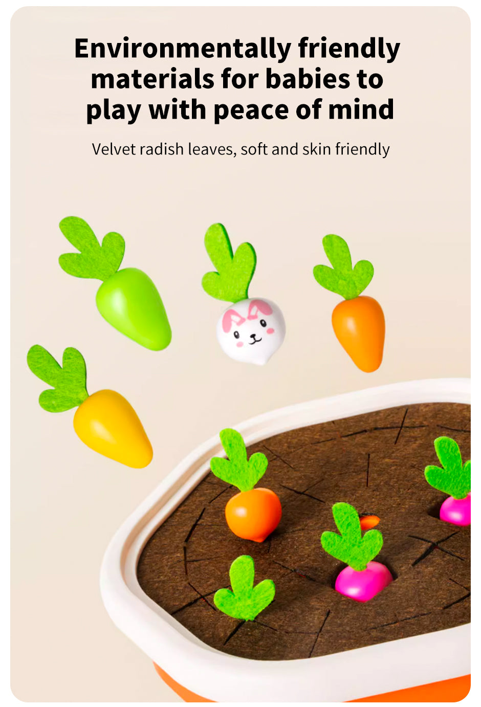 wooden vegetable puzzle-Wooden Vegetable Harvesting Montessori Puzzle ...